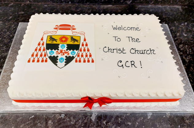 Corporate photo cake with message – The Cake Shop